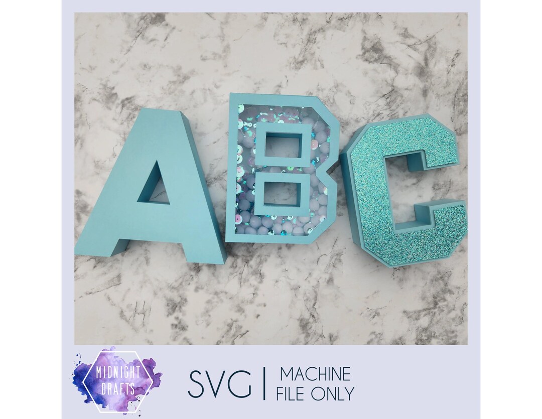 DIY 3D Letters SVG Bundle - Alphabet Template for Crafting and ...