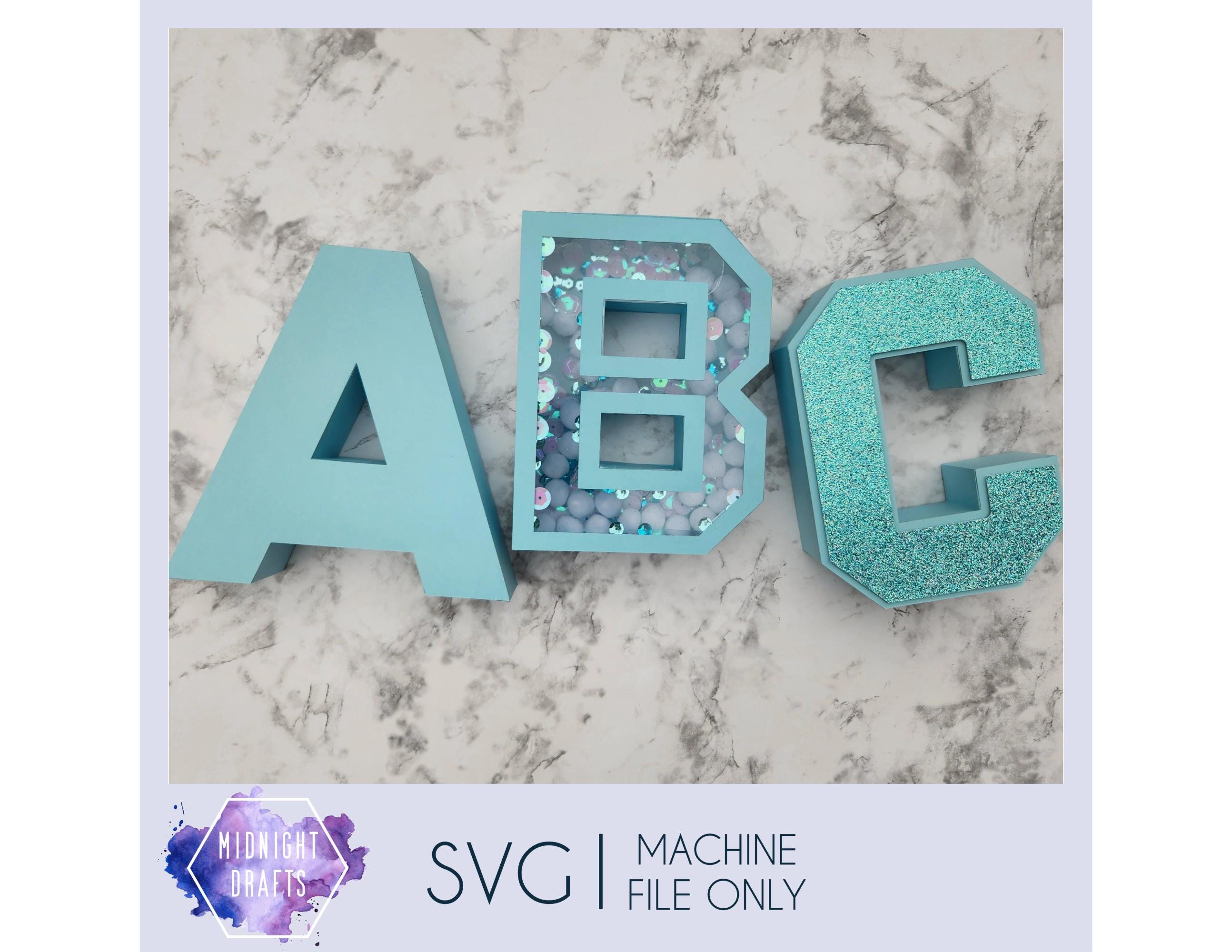 DIY 3D Letters SVG Bundle - Alphabet Template for Crafting and ...