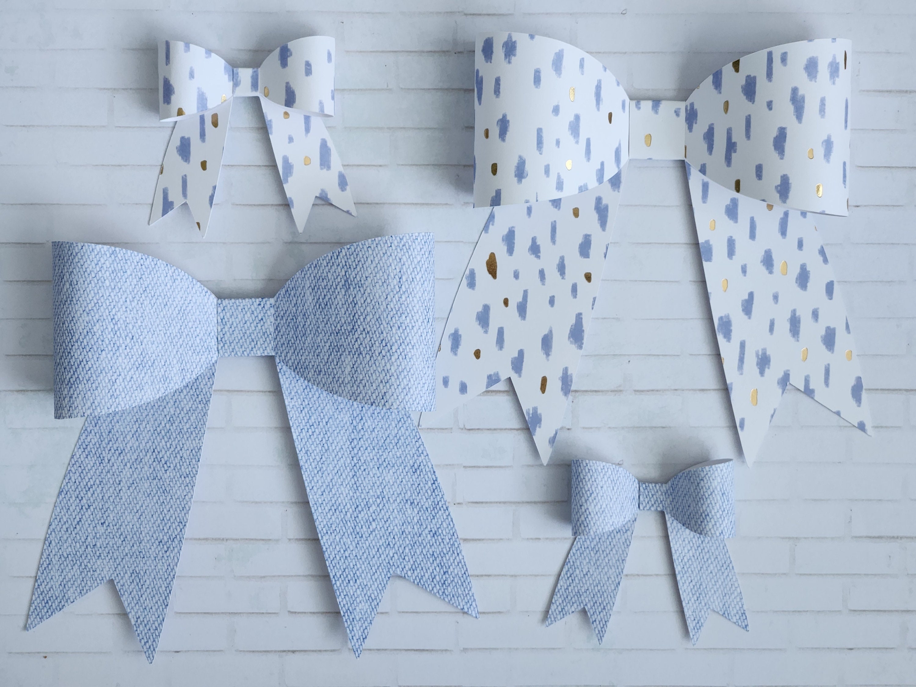 3D Paper Bow SVG Template, Cut File, Pattern, Digital Download, Cake ...