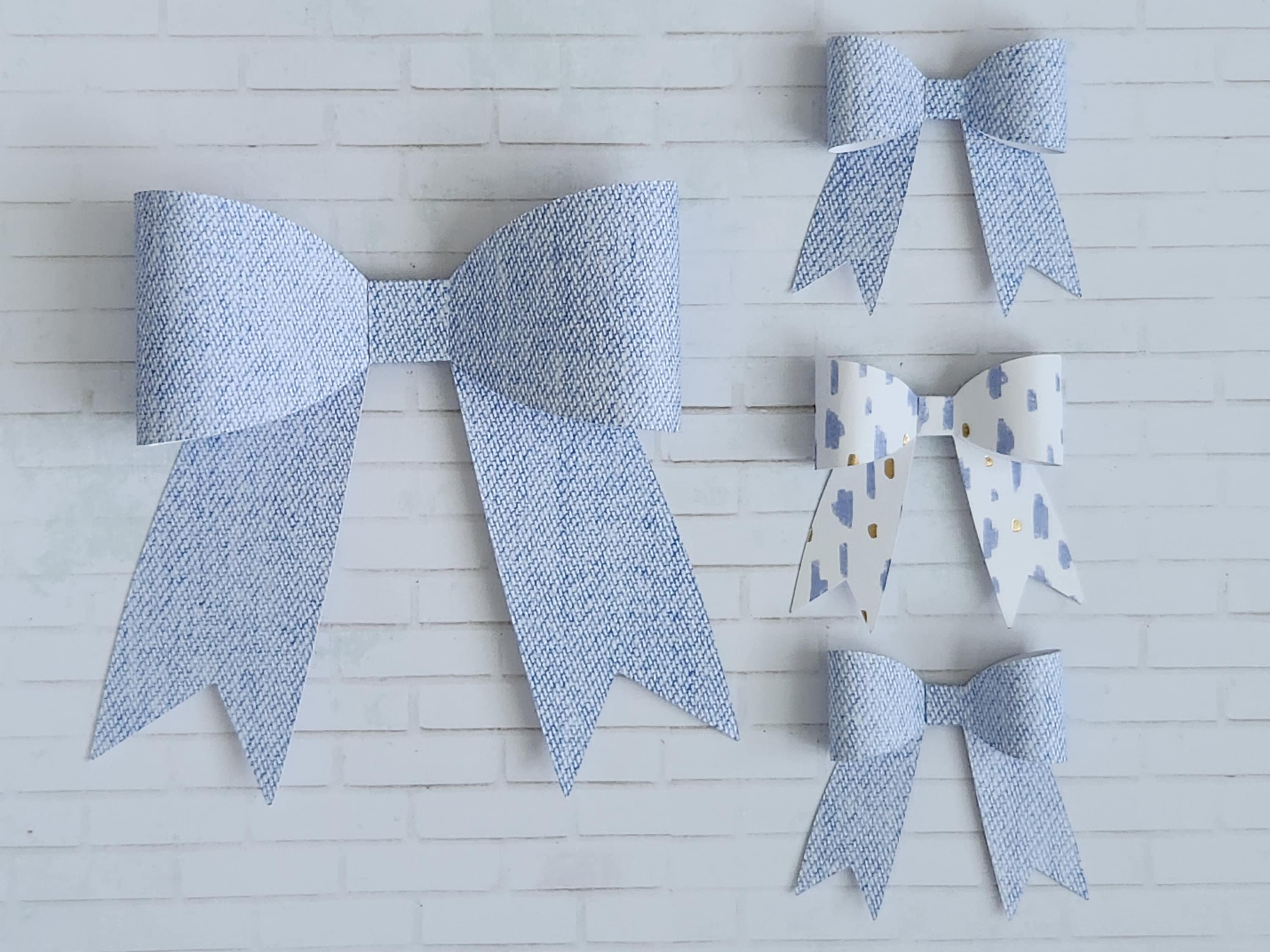 3D Paper Bow SVG Template, Cut File, Pattern, Digital Download, Cake ...