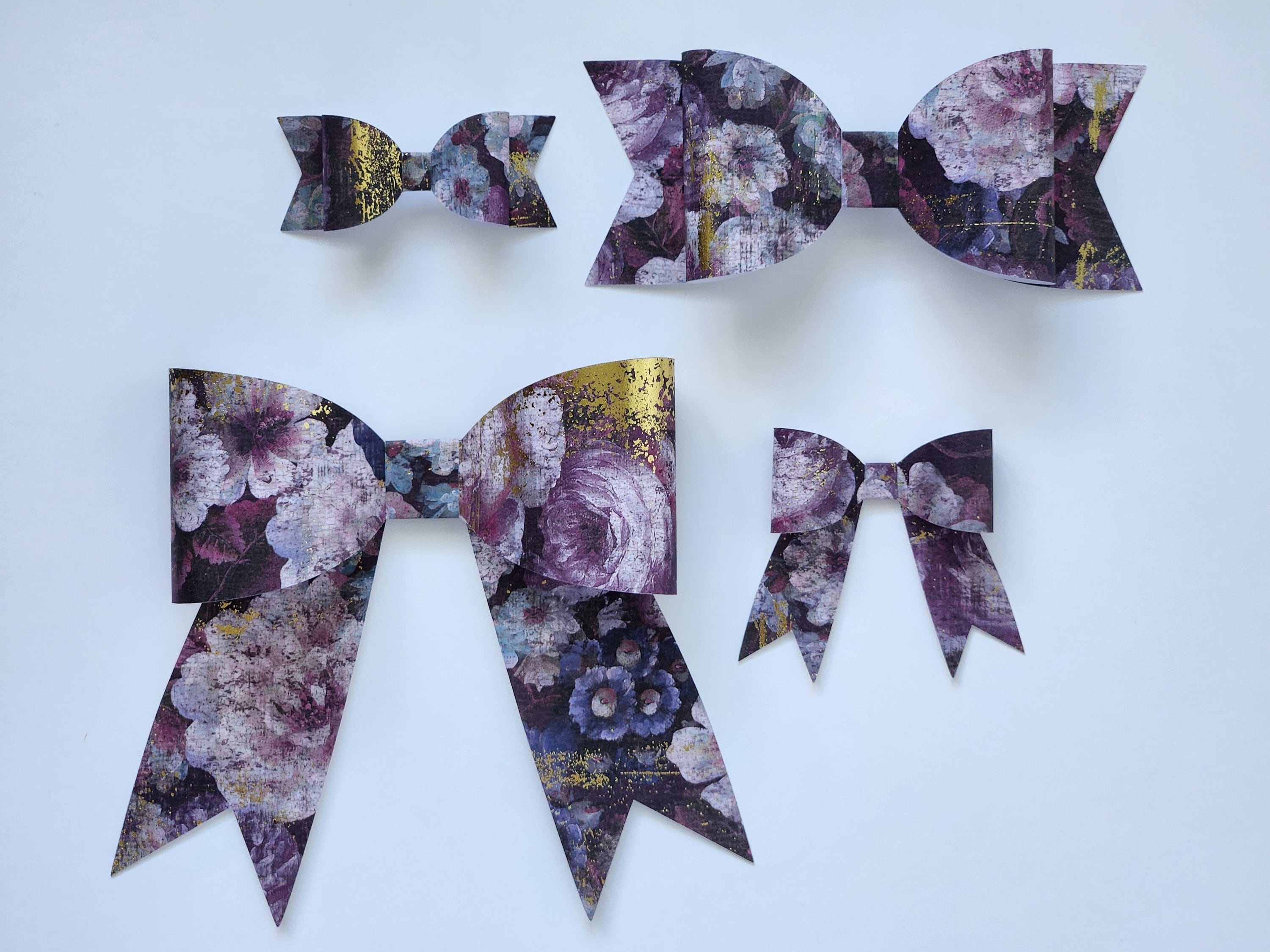 3D Paper Bow Svg Bundle Cut File Pattern Template Christmas - Etsy