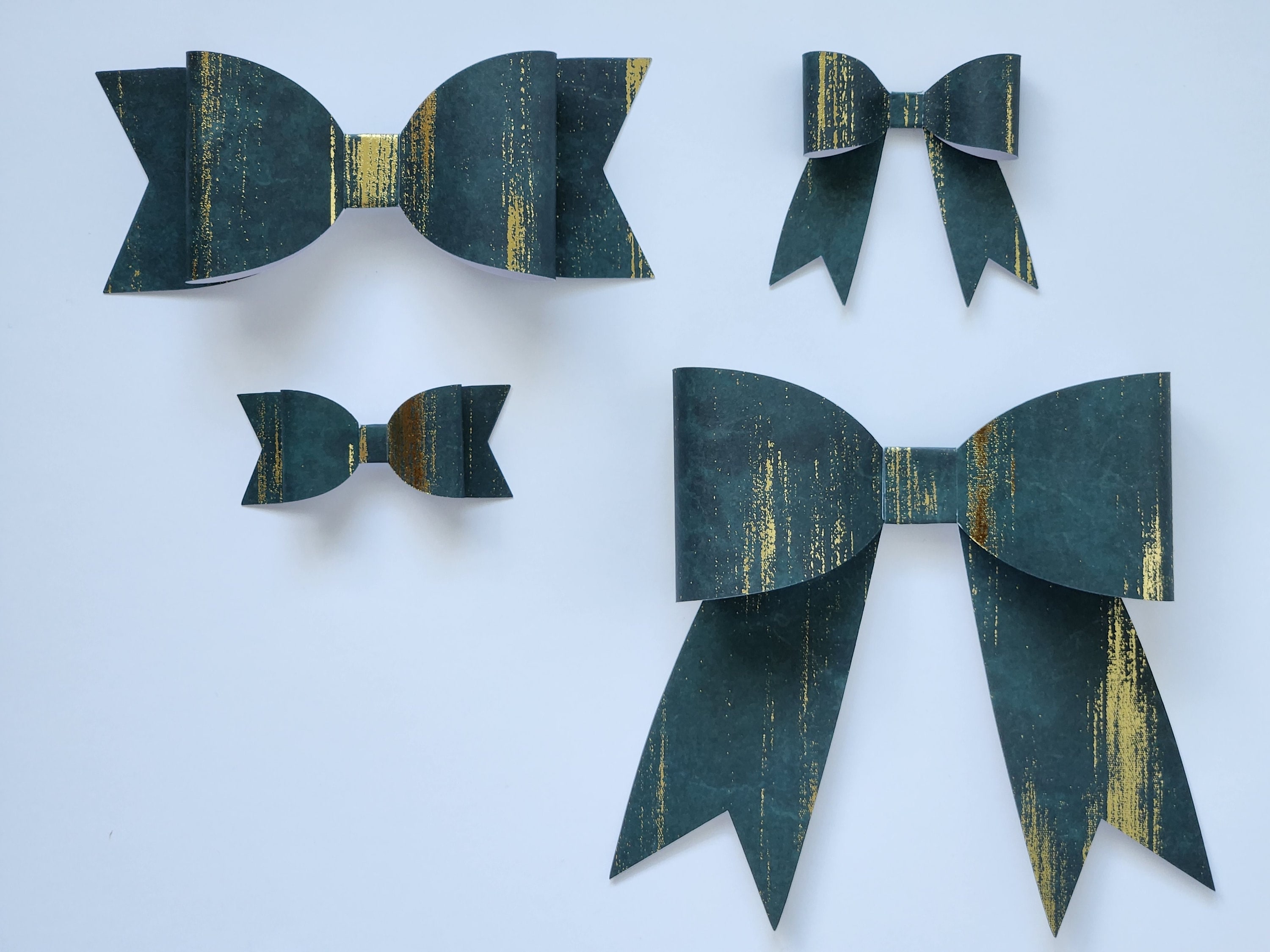 3D Paper Bow Svg Bundle Cut File Pattern Template Christmas - Etsy