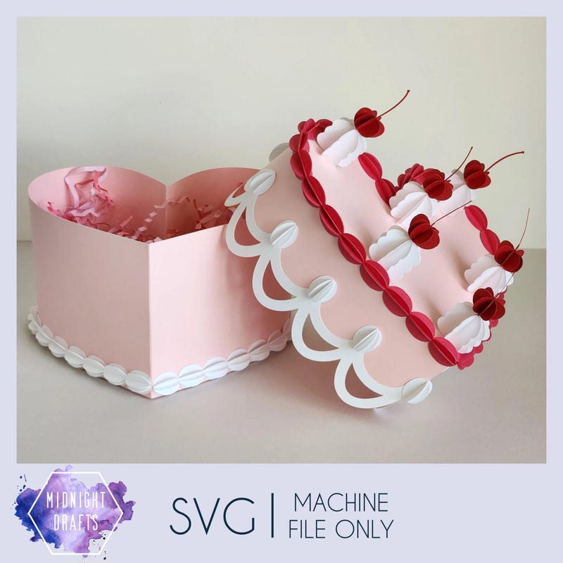 Cake Box Svg - Etsy