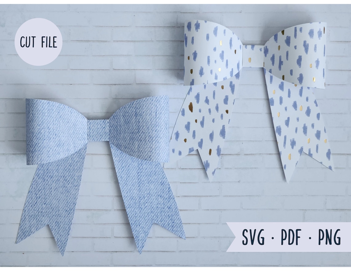 3D Paper Bow SVG Template, Cut File, Pattern, Digital Download, Cake ...