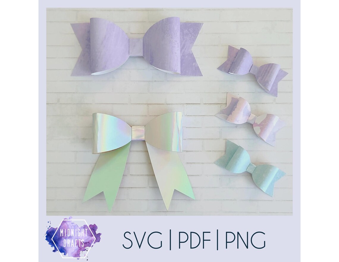 Paper Bow Svg Bundle, Cut File Pattern, Gable Treat Box Decor, Easy ...