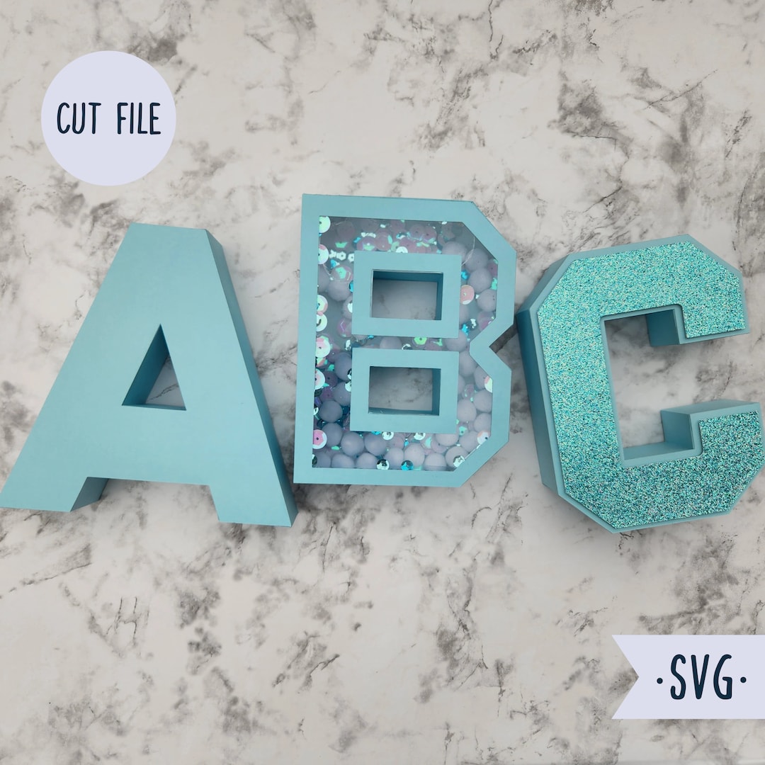 DIY 3D Letters SVG Bundle - Alphabet Template for Crafting and ...