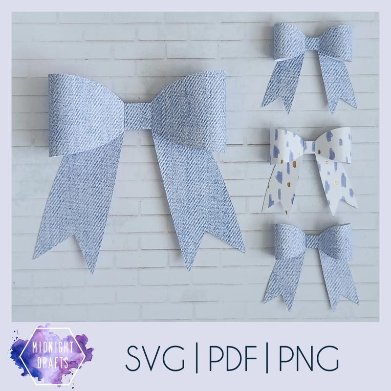 3d Paper Bow Cut File - Etsy