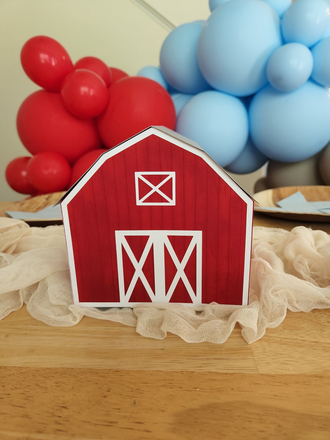 3D Paper Barn Svg, Cut File, Template, Pattern, Centerpiece, Table ...