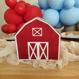 3D Paper Barn Svg, Cut File, Template, Pattern, Centerpiece, Table ...