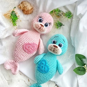 Crochet Seals Pattern, Amigurumi Seal Pattern, Crochet Fur Seals ...