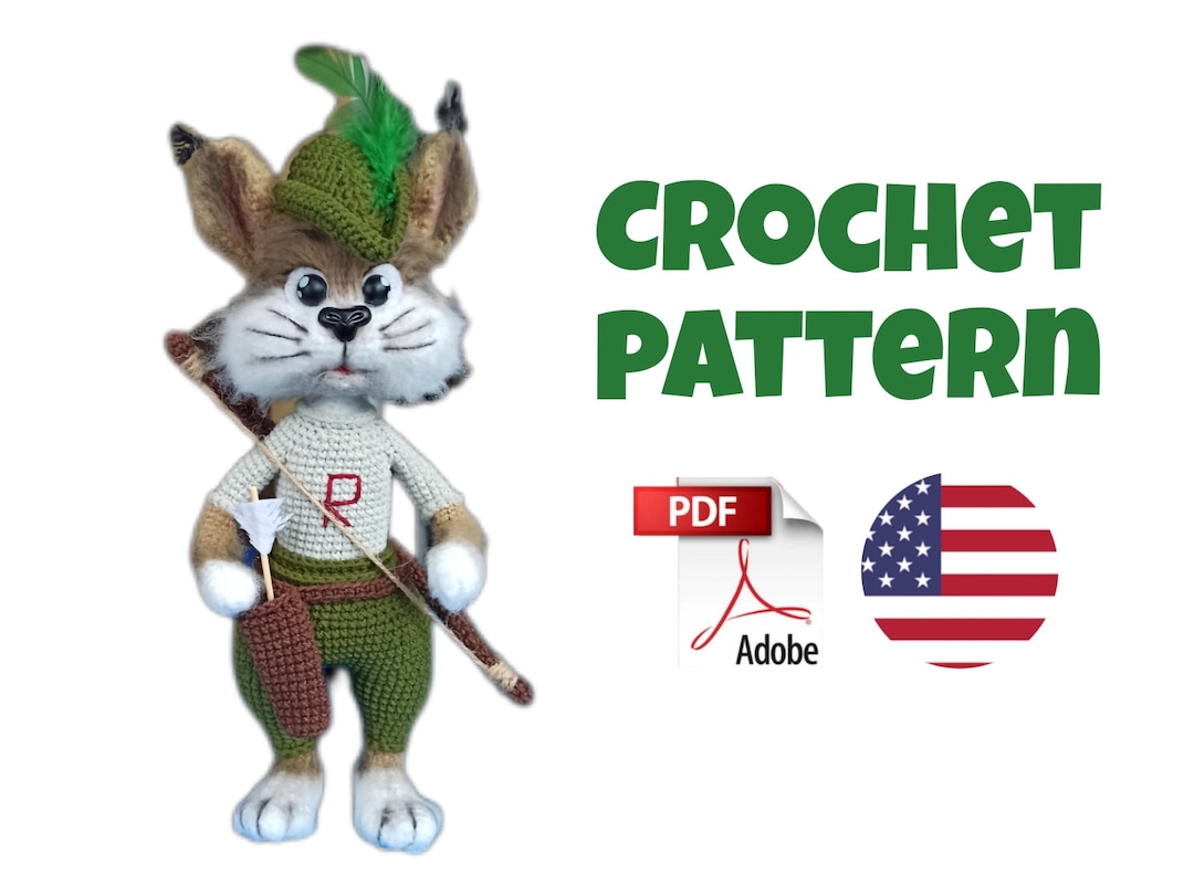 Crochet Pattern Lynx Robin Amigurumi Lynx Crochet PDF Pattern - Etsy