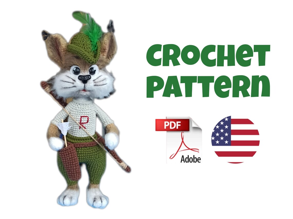 Crochet Pattern Lynx Robin Amigurumi Lynx Crochet PDF Pattern - Etsy UK