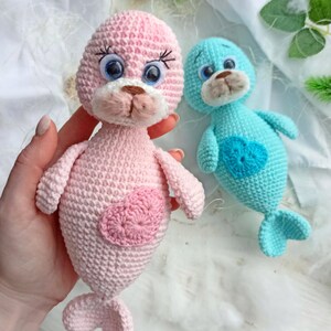 Crochet Seals Pattern, Crochet Pattern Seals in Love, Amigurumi Pattern ...