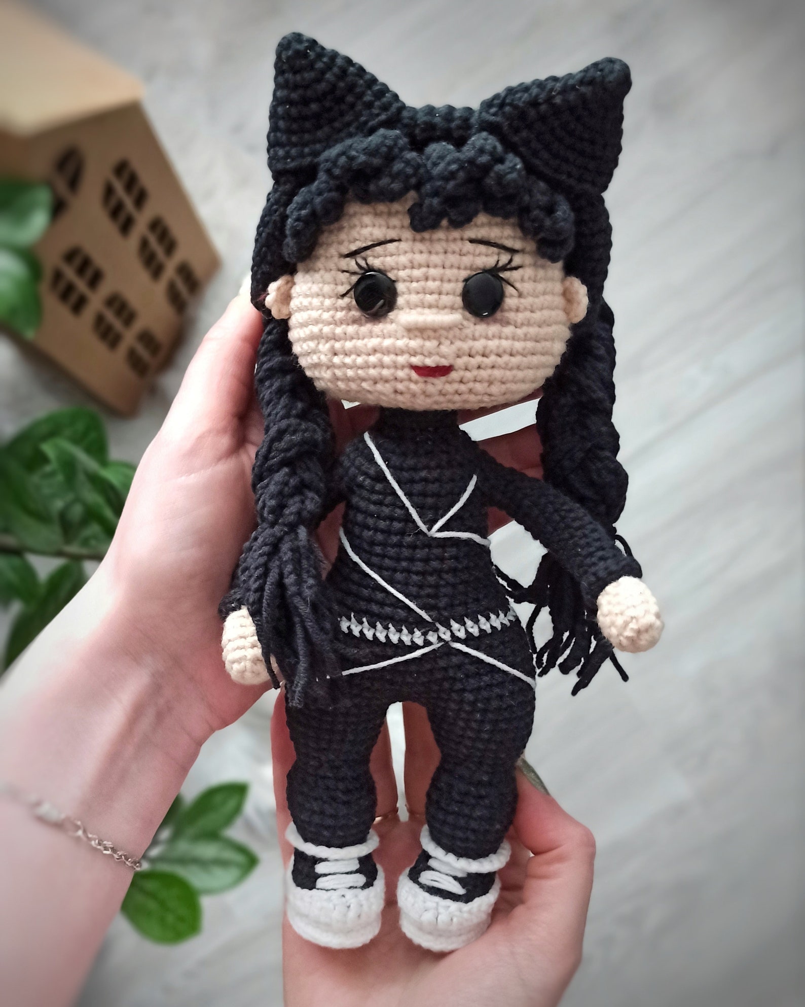 Wednesday Addams in a Cat Costume Crochet Pattern + Enid in a Cat ...