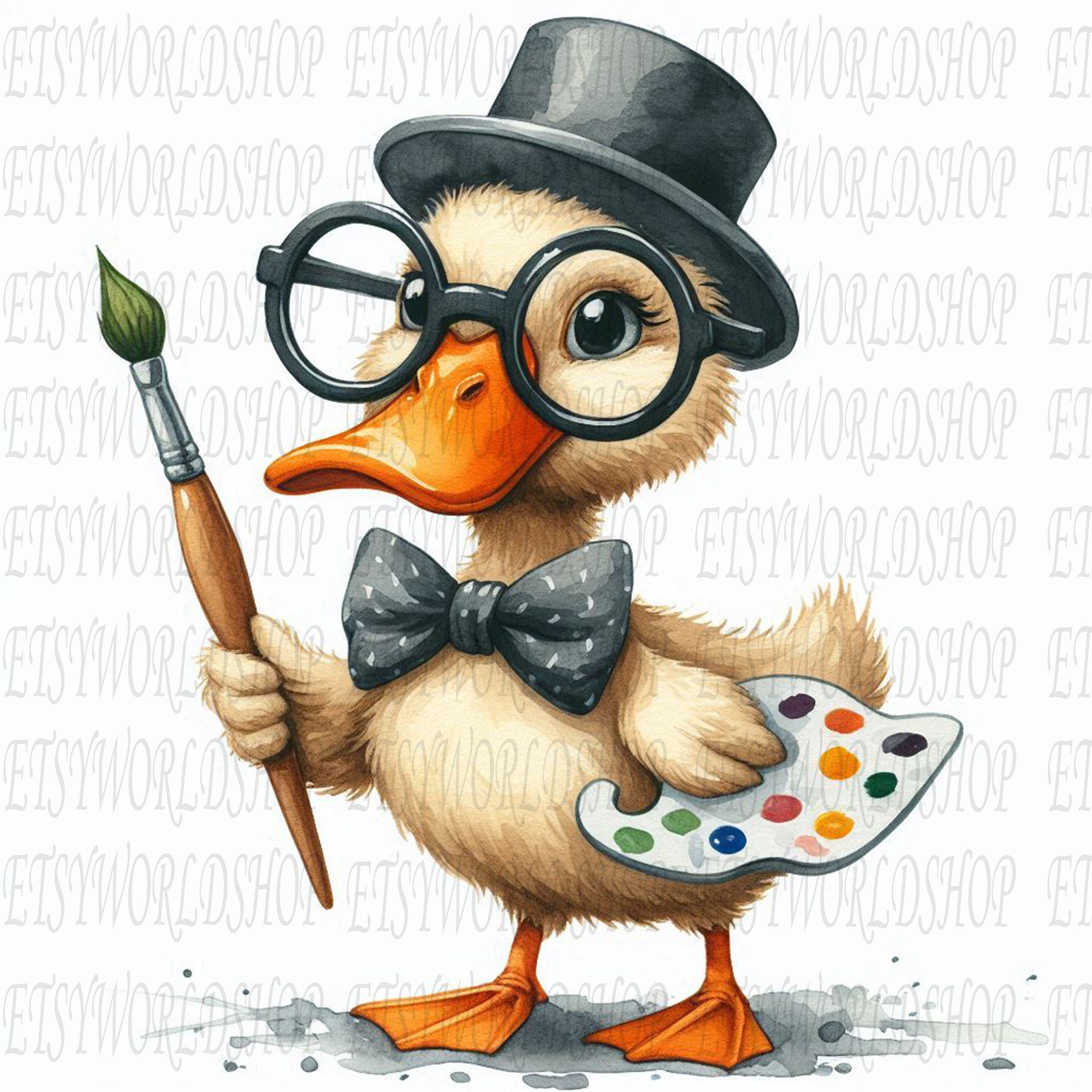 Duck Clipart,funny Bird Clipart,png Cute Duckling Comics Crazy Nursery ...