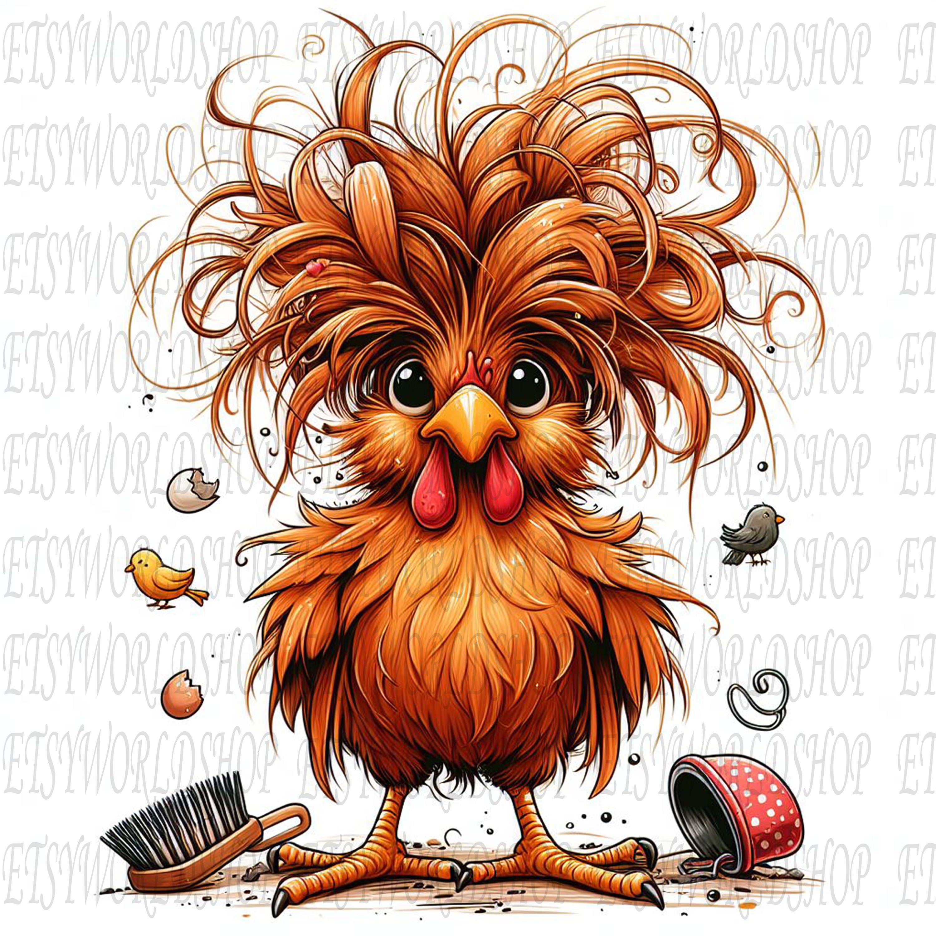 Crazy Chicken Png Sublimation Design,sublimation Graphic,digital ...