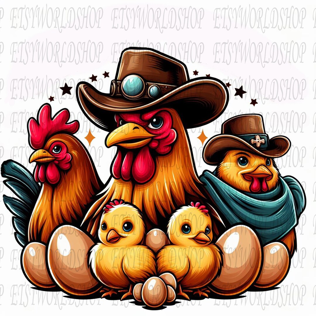Crazy Chicken Png Sublimation Design,crazy Chicken Watercolor Graphic ...