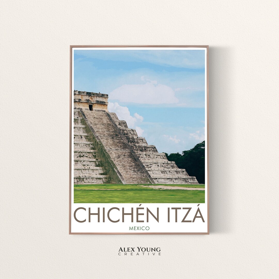 Chichen Itza Mexico Travel Print, Landmarks Print, Wonders of the World ...