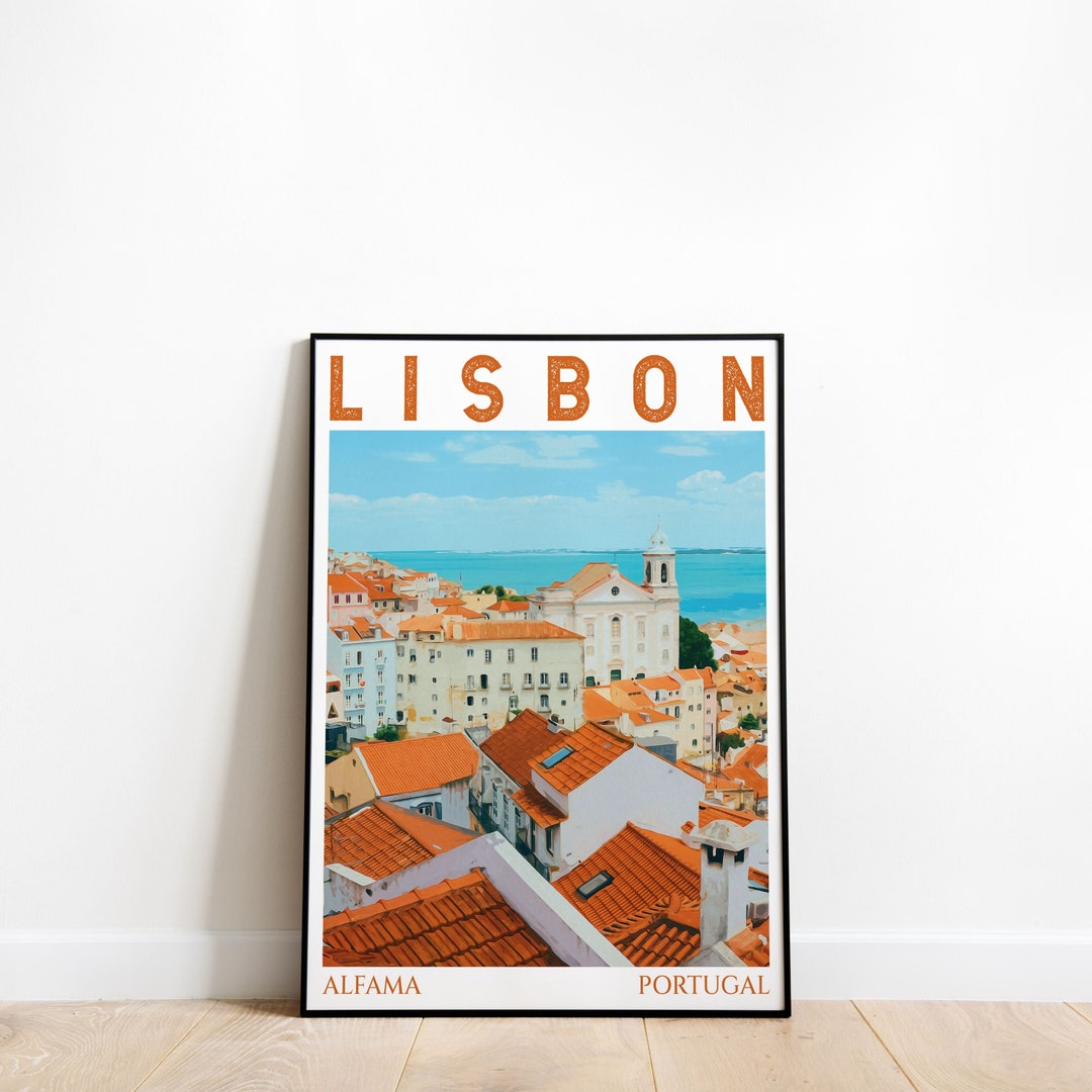 Lisbon Poster, Lisbon Travel Poster Print, Lisbon Poster, Alfama ...