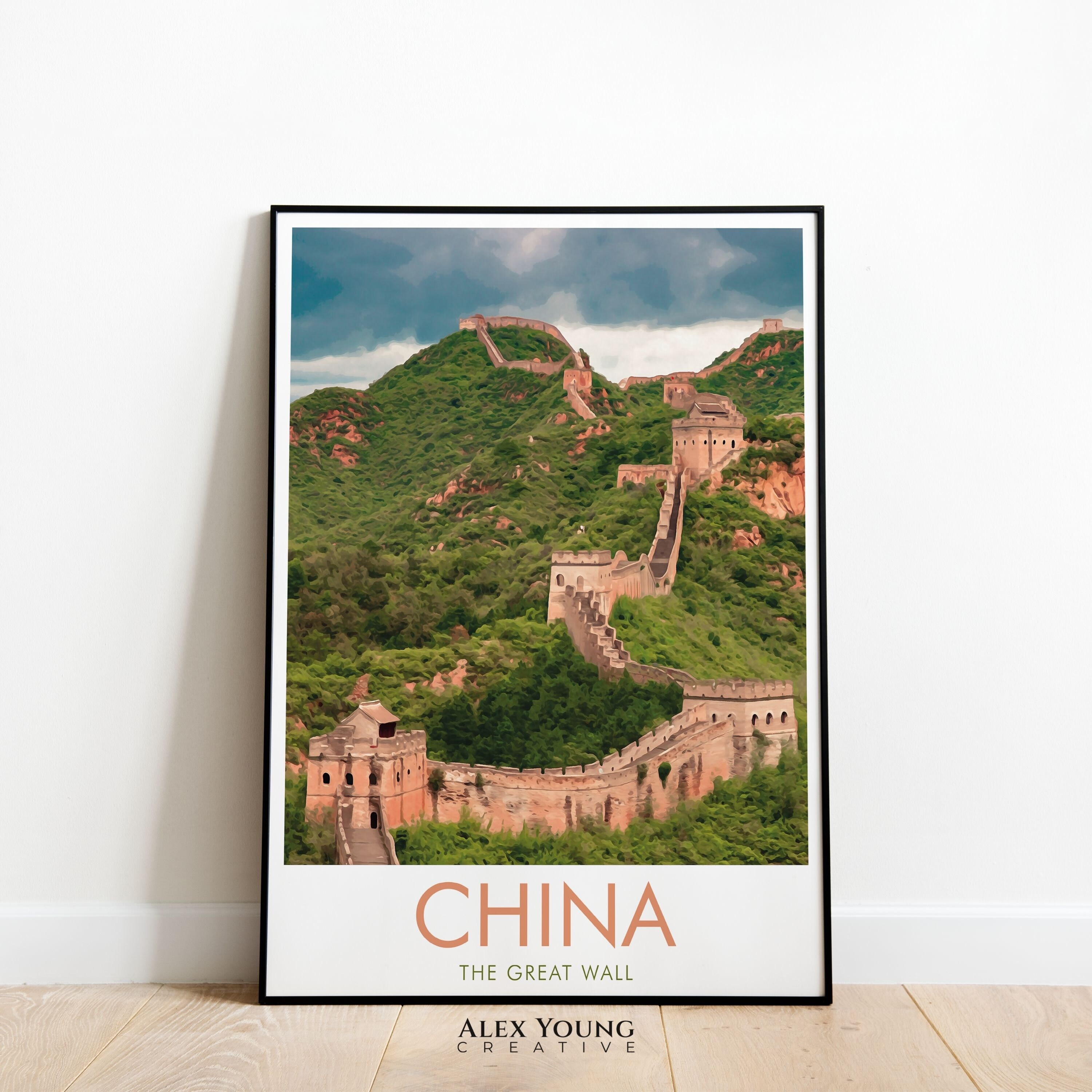 China Travel Print, Great Wall of China Poster, Wonders of the World ...