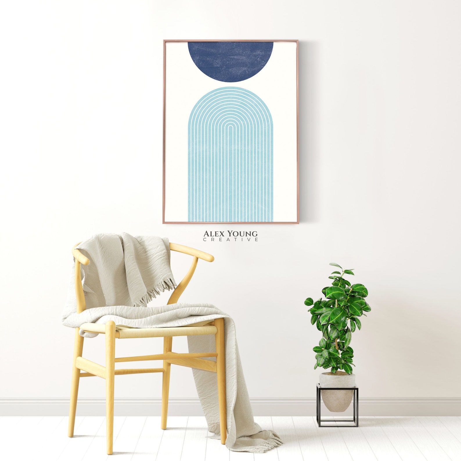 Printable Geometric Art Set of 3, Mid Century Modern Art Set, Boho Art ...