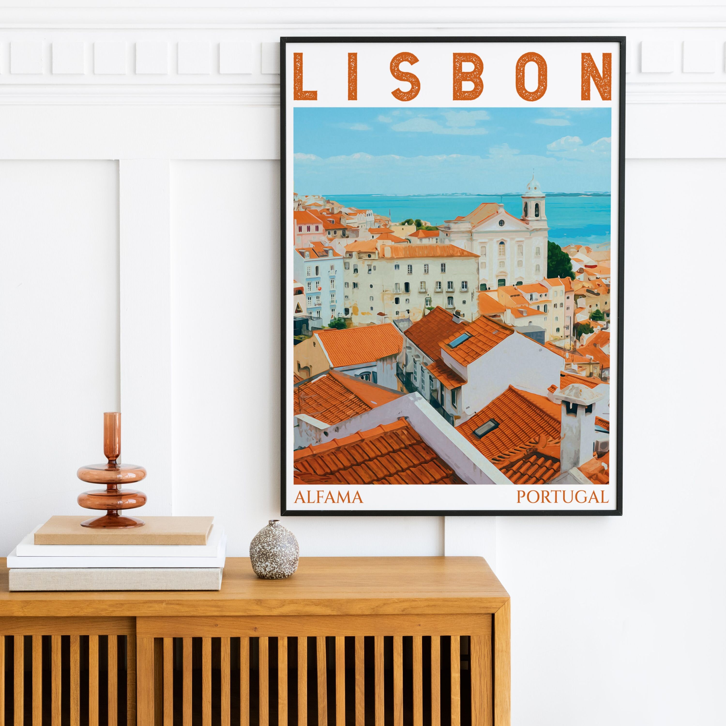 Lisbon Poster, Lisbon Travel Poster Print, Lisbon Poster, Alfama ...