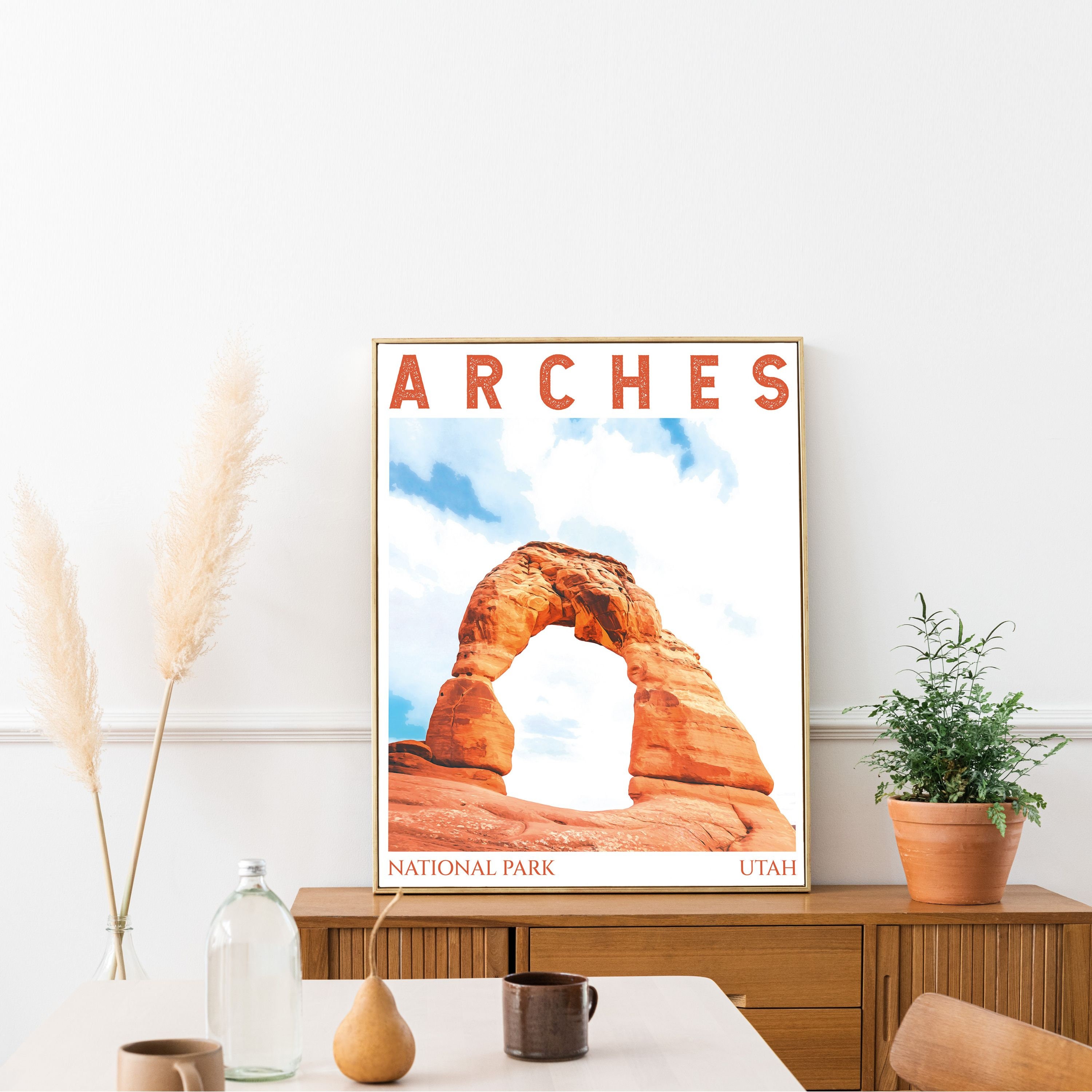 Arches National Park Poster, Travel Print, National Park Print, Utah ...