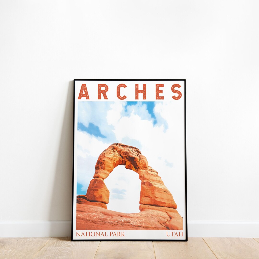 Arches National Park Poster, Travel Print, National Park Print, Utah ...