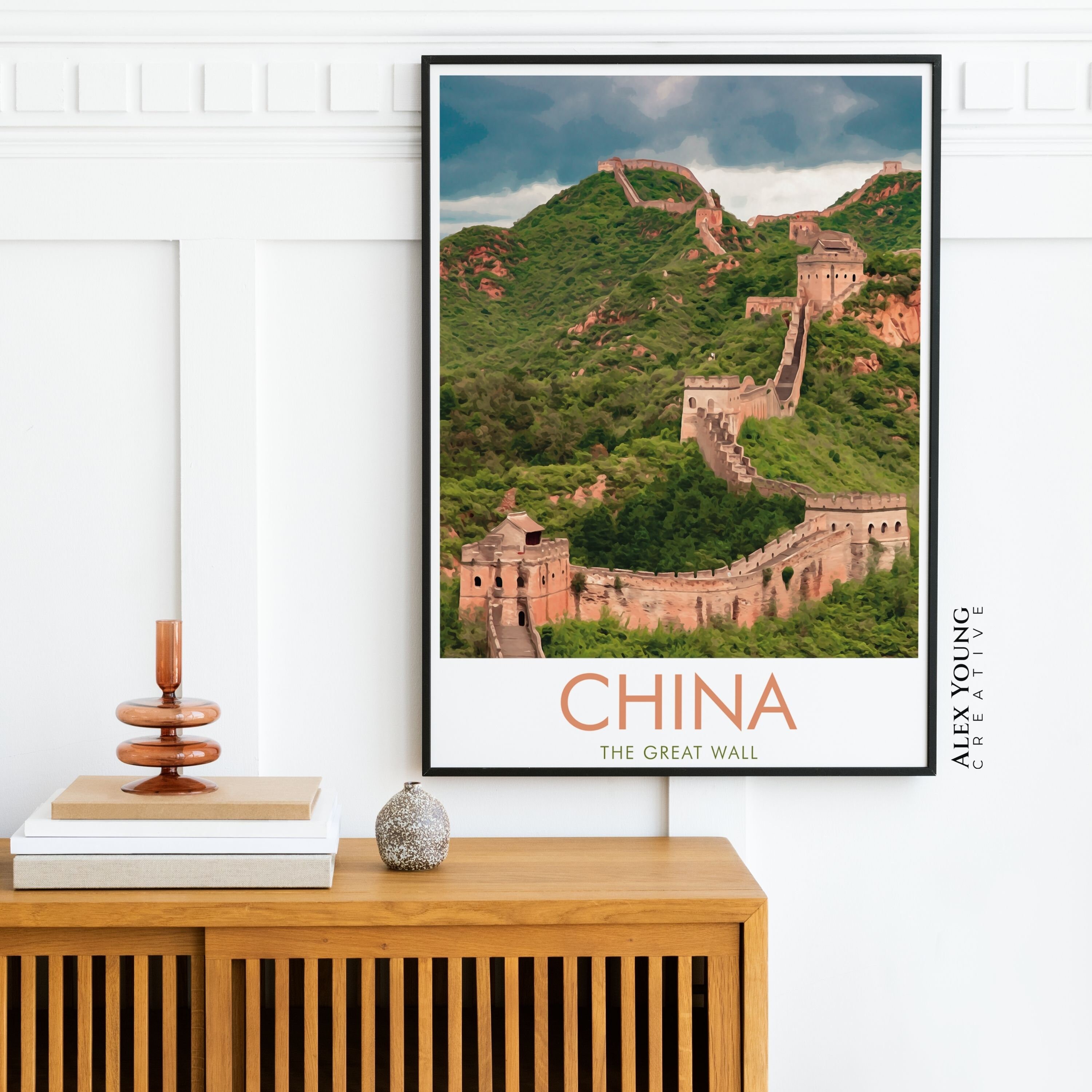 China Travel Print, Great Wall of China Poster, Wonders of the World ...