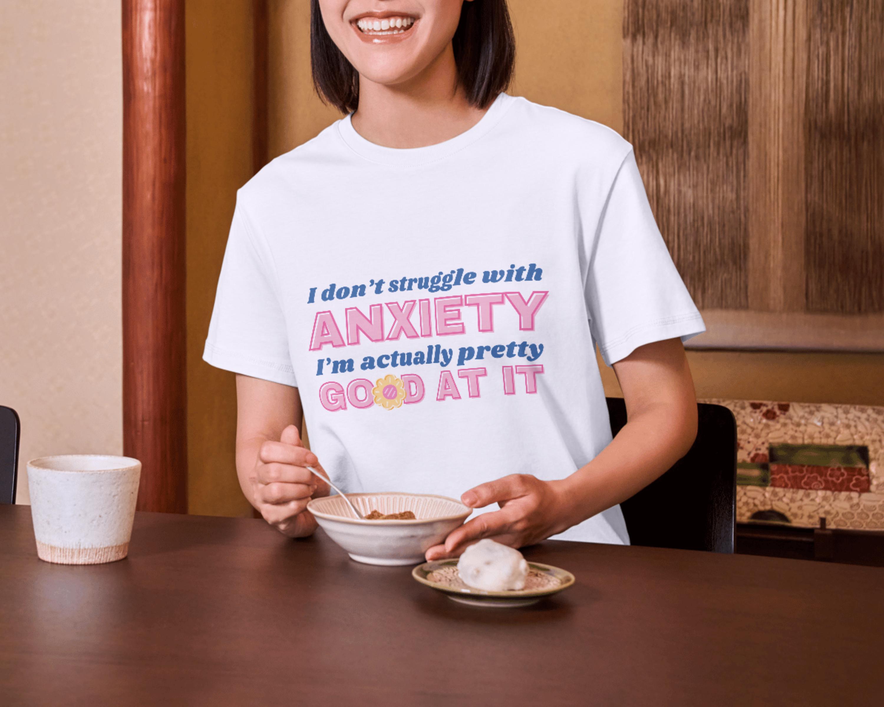 Cute Anxiety Stickers, Funny PNG Set, Printable Mental Health Quotes, T ...