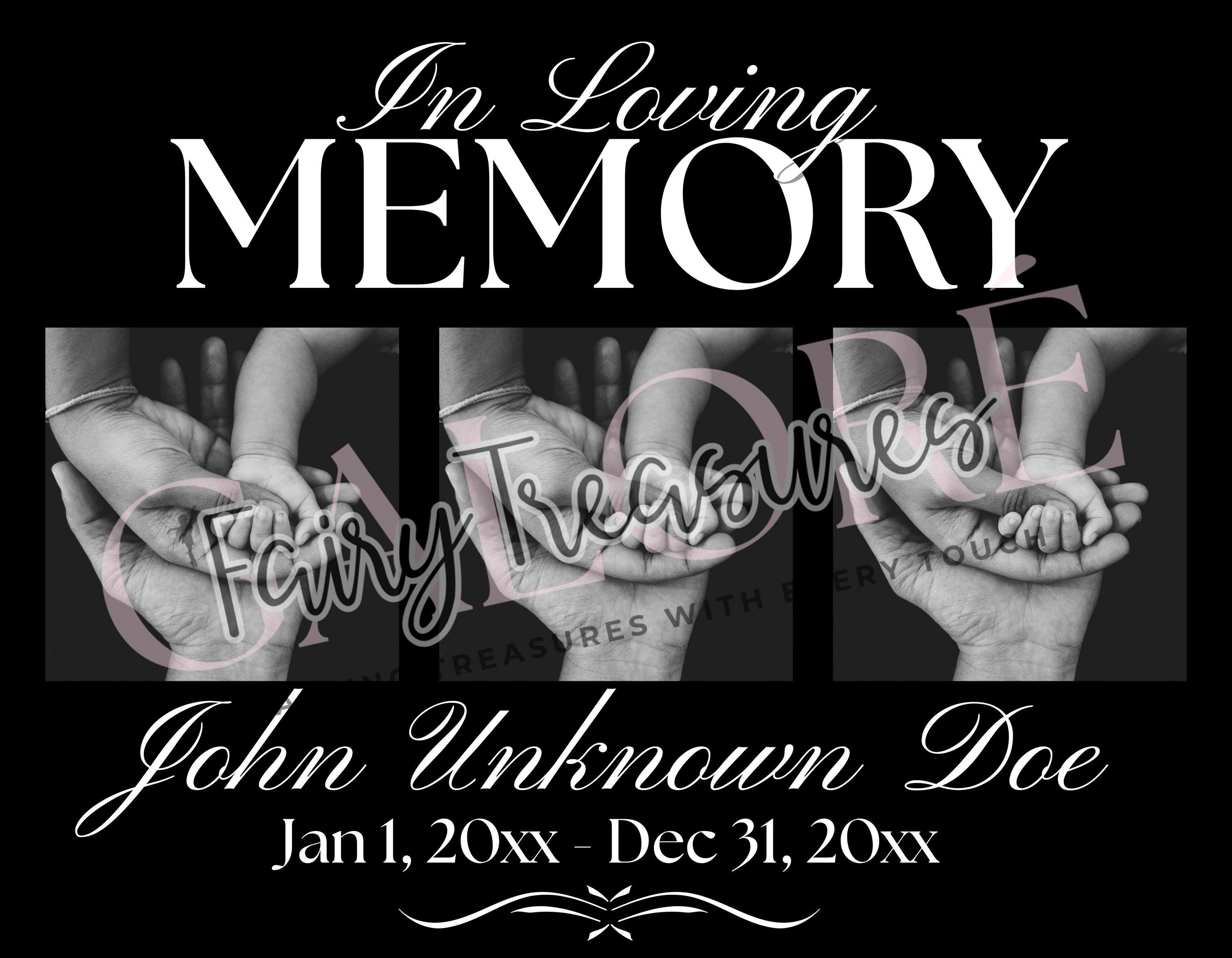 In Loving Memory Editable Canva Design - Etsy