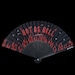 Hot as Hell Funky Fan - Red and Black Flame Text Bamboo Foldable Hand ...