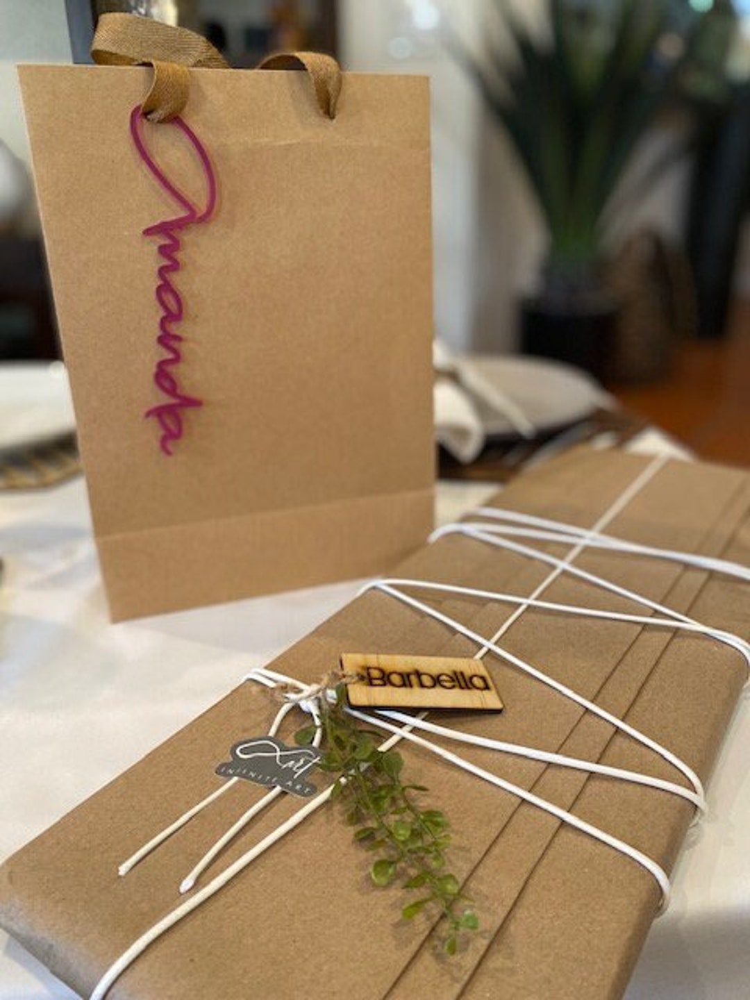 Acrylic Gift Tag Laser Cut Name Tag Your Birthday Present - Etsy