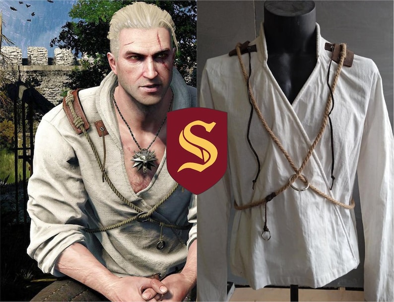 Geralt of Rivia White Shirt Cosplay Witcher 3 Inspired - Etsy