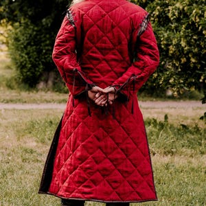 Long Larp Gambeson / Linen Aketon / Cosplay Costume / Fantasy Costume ...