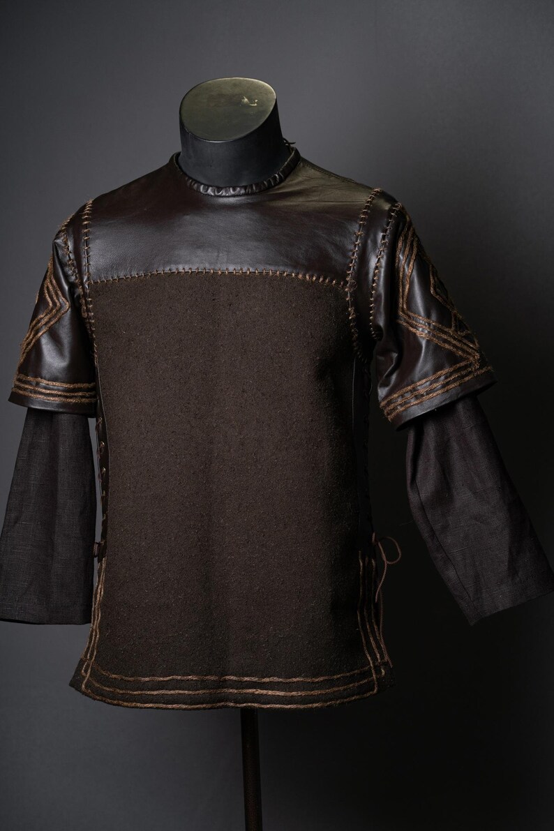 Ragnar Wool Tunic Cosplay Black Wool Tunic for LARP and - Etsy