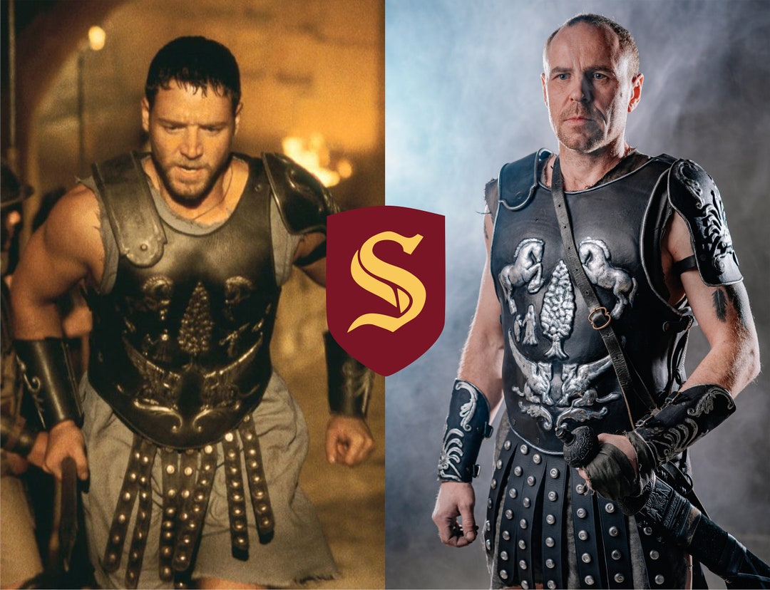 Gladiator Maximus Costume; Leather Armor for LARP and Medieval Events, Handmade Armour, Russell ...