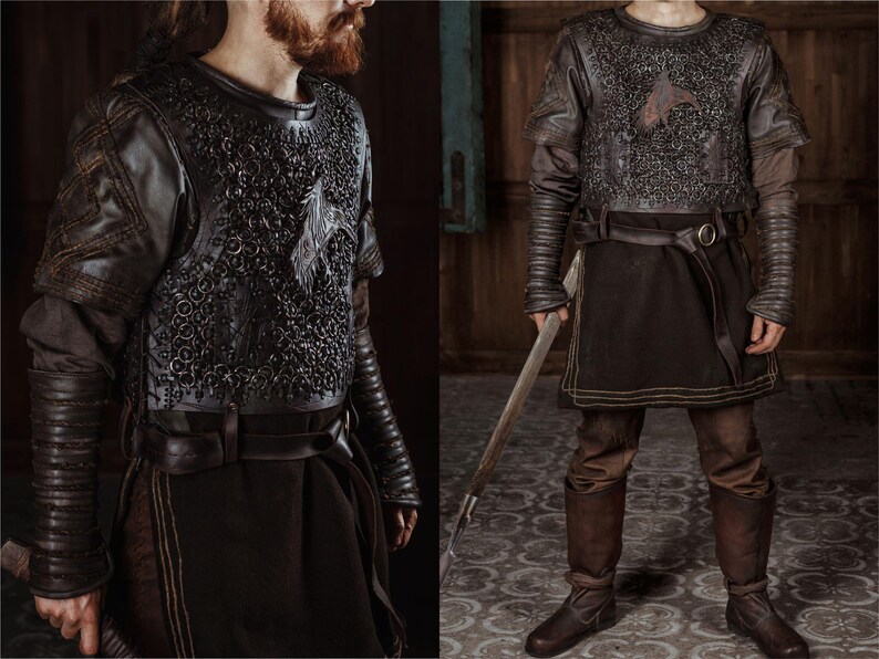 Ragnar Viking Costume Cosplay Leather Armor for LARP and - Etsy