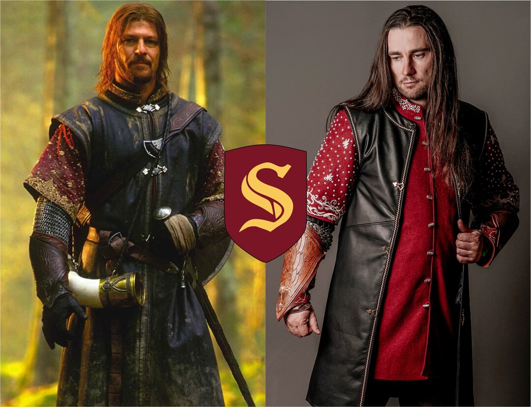 Boromir Long Vest lord of the Rings, Cosplay Vest for LARP and Medieval ...