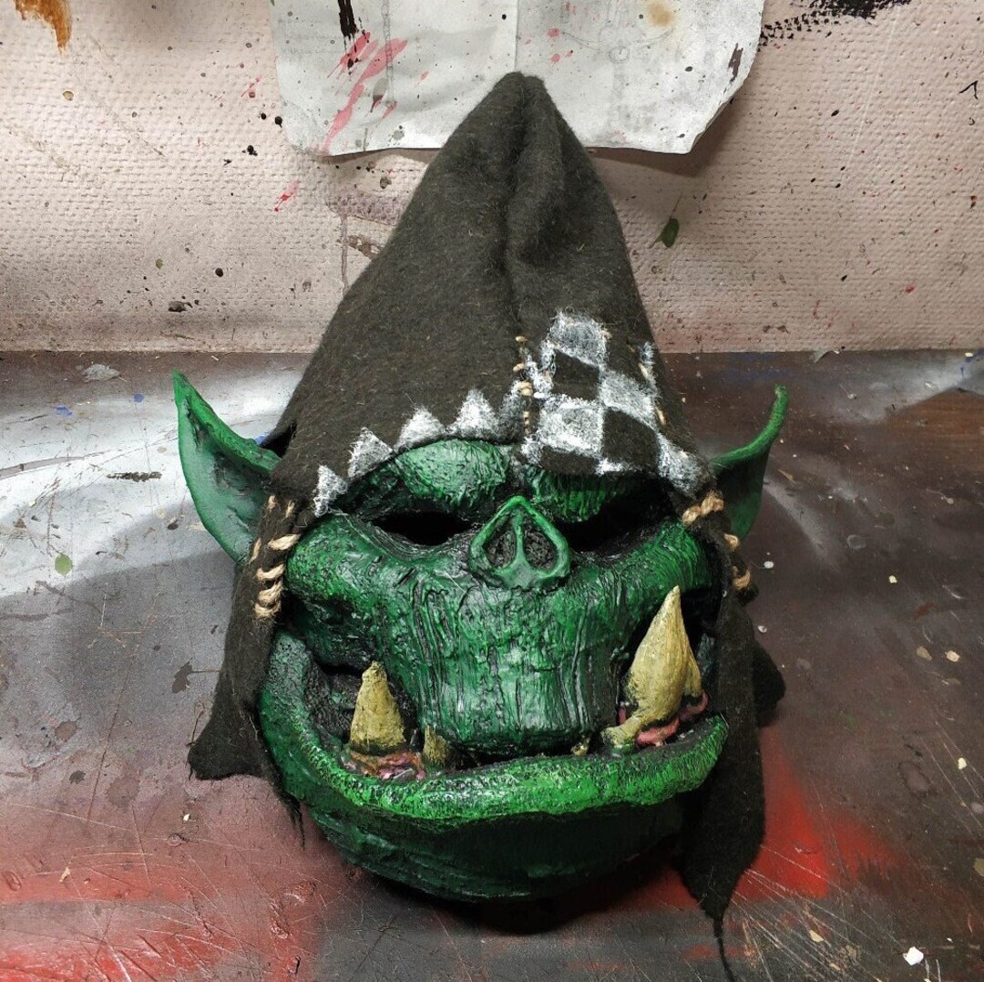 Warhammer Shaman Ork Mask; Movable Jaw; Fantasy Cosplay Costume; Ork ...