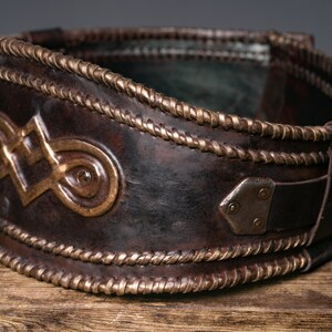 Hero Belt "valhalla", Medieval Leather Wide Brown Belt for LARP ...