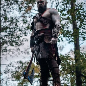 Kratos Costume God of War; Cosplay Leather Armor for LARP and Medieval ...