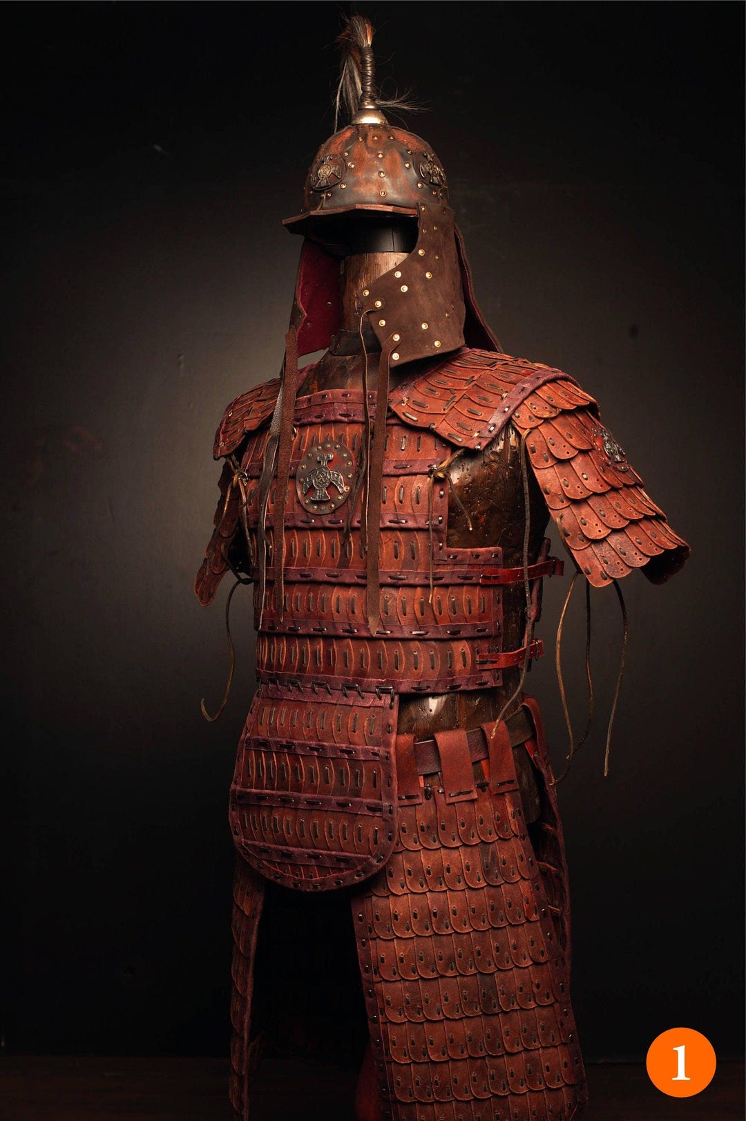 Medieval Mongolian Lamellar Leather Armor Mongol Empire Costume - Etsy
