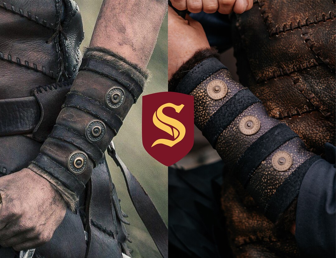 Ragnarson Viking Bracers Larp Leather Bracers Larp Armor Larp ...