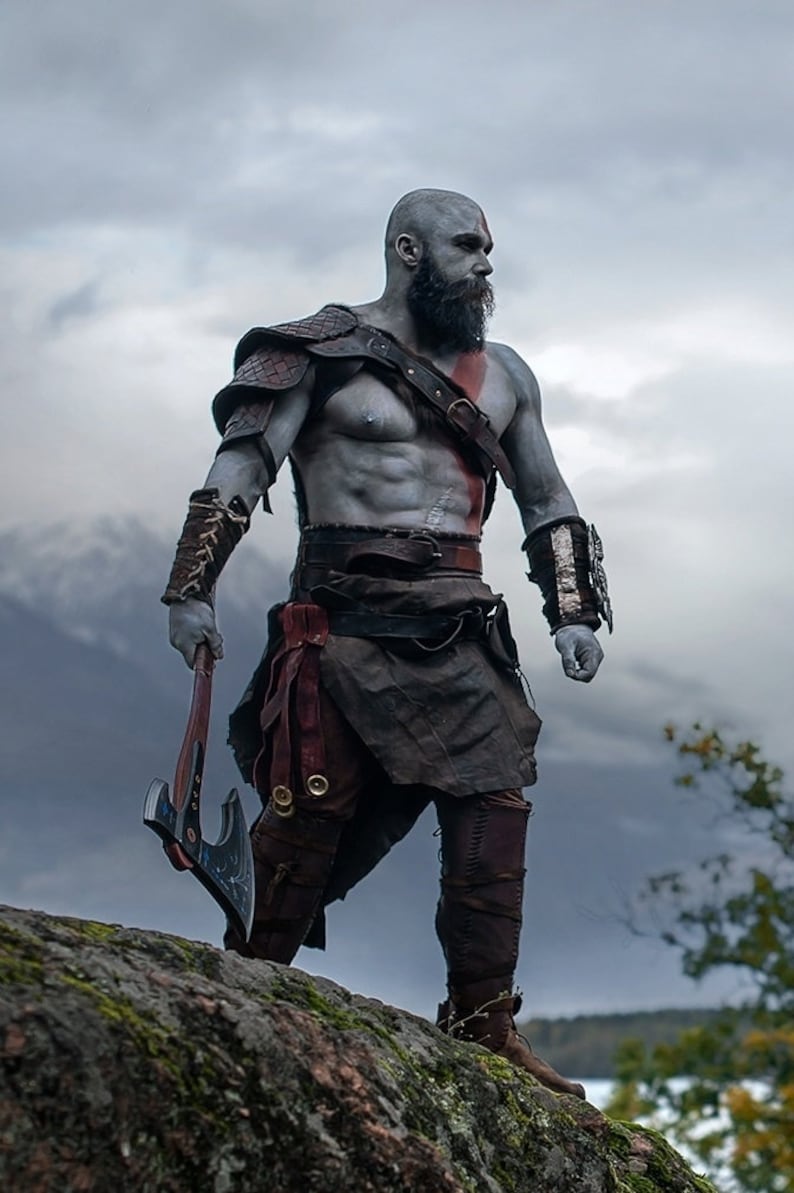 Kratos Costume God of War Cosplay Leather Armor for LARP and - Etsy