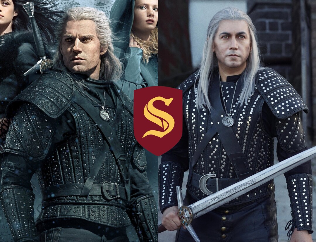 Witcher Netflix Costume, Leather Armor Set With Fur for LARP and ...