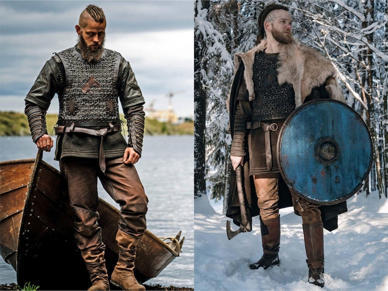 Ragnar Viking Costume Cosplay Leather Armor for LARP and - Etsy