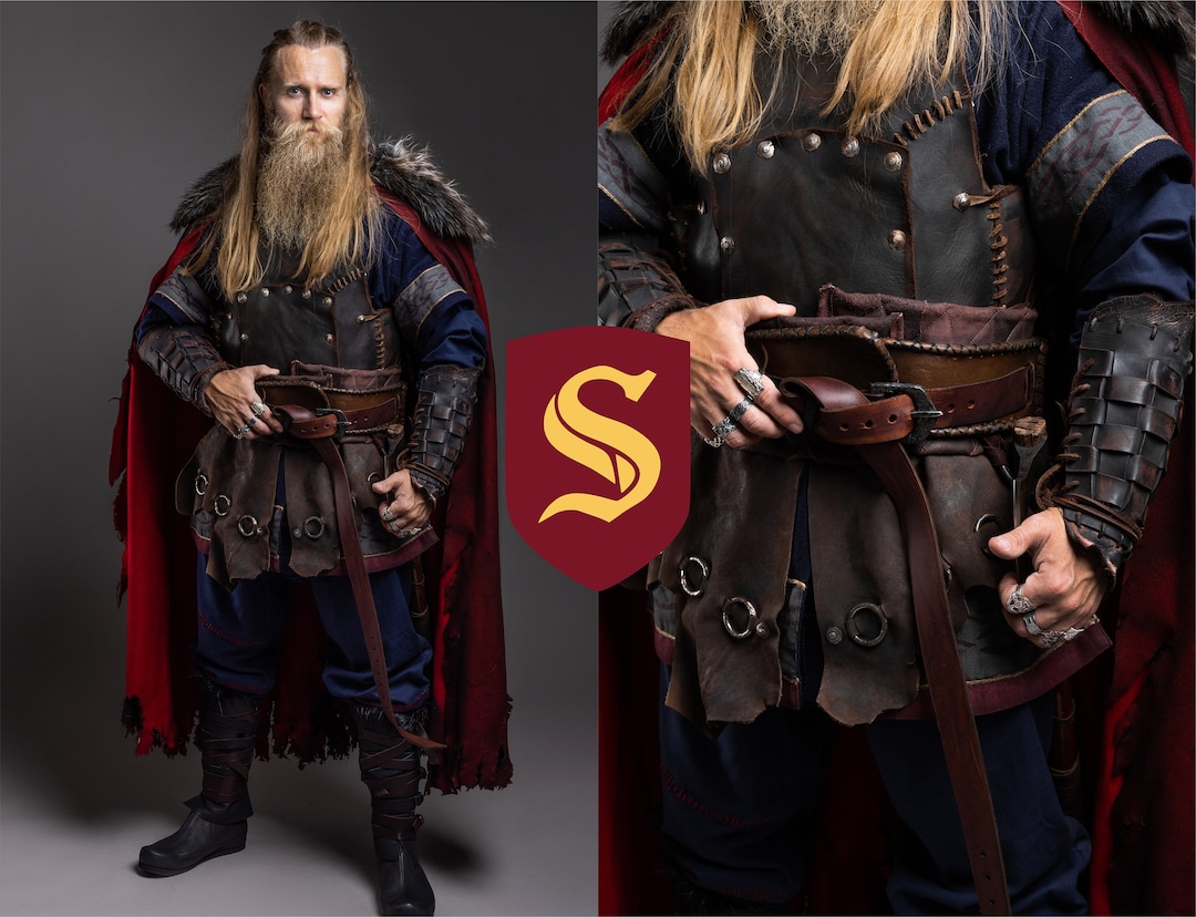 King Viking Costume; Cosplay Leather Armor for LARP and Medieval Events ...
