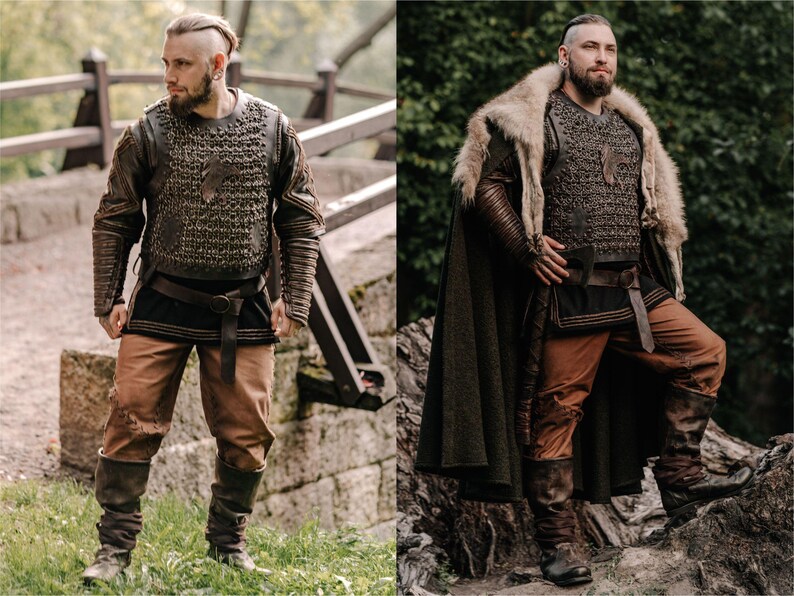 Ragnar Viking Costume Cosplay Leather Armor for LARP and - Etsy