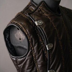 Valhalla Leather Vest (assassin), Cosplay Dark Brown Leather Vest for ...